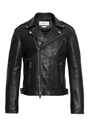 ALEXANDER MCQUEEN Alexander McQueen Embossed Lambskin Leather Jacket