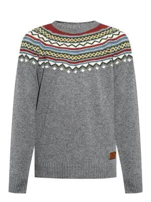 Dsquared2 Fair Isle Wool Sweater - Grey