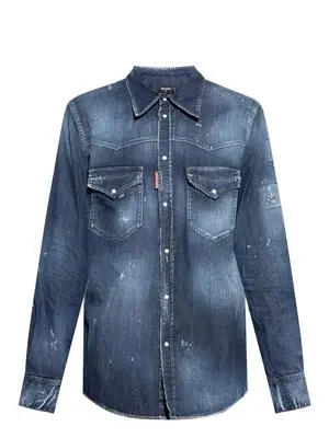 Dsquared2 Denim Shirt - Navy Blue