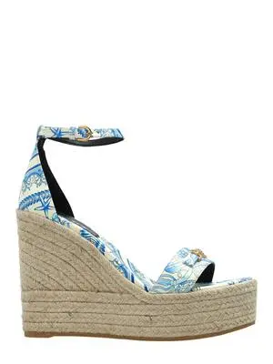 Versace Wedge Sandals - Blue