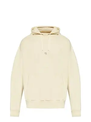 Givenchy Embroidered Logo Cotton Hoodie - Cream