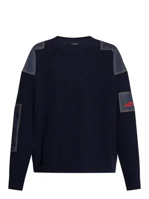 Dsquared2 Wool Waffle-knit Sweater - Navy Blue