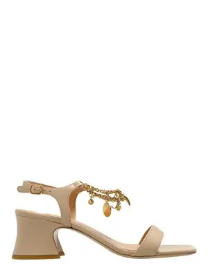 Chloé Heeled Sandals With Charms - Beige