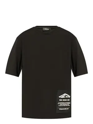 Dsquared2 T-shirt With Logo Patch - Black