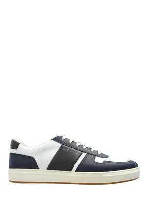 Hogan H-Stripes Leather Sneakers Navy Blue