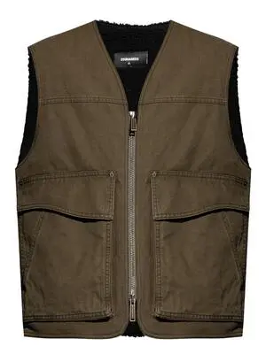 Dsquared2 Vest With Pockets - Green