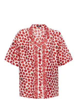 Versace Silk Short-sleeve Shirt - Red