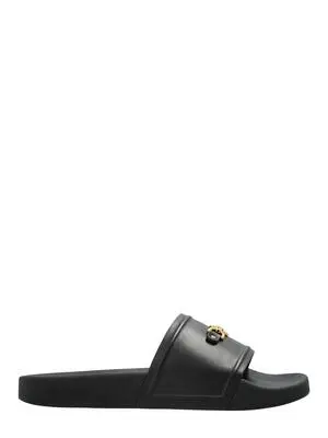Versace Slides With Logo - Black