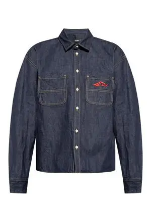 Dsquared2 Denim Shirt With Icon Logo - Navy Blue