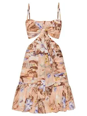 Zimmermann Floral Motif Mini Dress - Pink