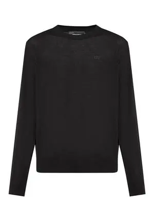 Dsquared2 Sweater With Embroidered Logo - Black
