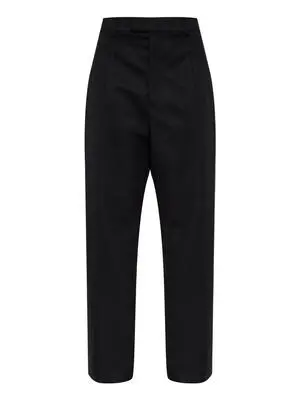 Vetements High-waisted Wool Trousers - Black