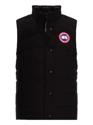 Canada Goose Vest With Logo Patch - Black