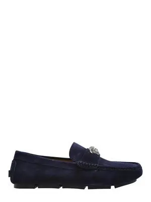 Versace Suede Loafers - Navy Blue