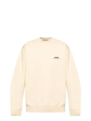 Jacquemus Logo Cotton Sweatshirt - Beige