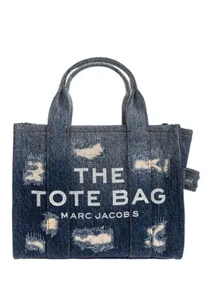 Marc Jacobs Denim Tote Bag With Logo - Navy Blue