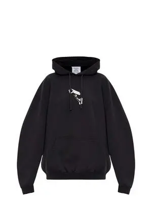 Vetements Printed Oversized Sweatshirt - Black