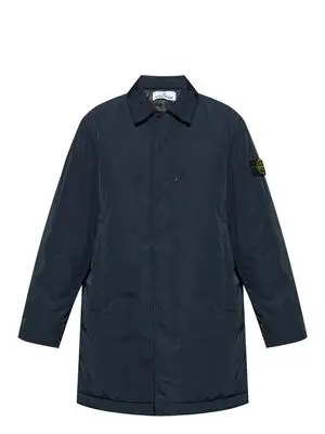 Stone Island Micro Twill Coat - Navy Blue