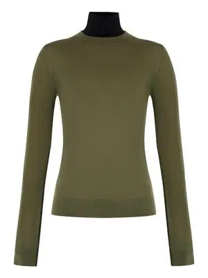 LISA YANG Marina Cashmere Turtleneck Sweater Green