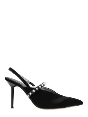 Alexander McQueen Heeled Shoes With Shimmering Crystals - Black