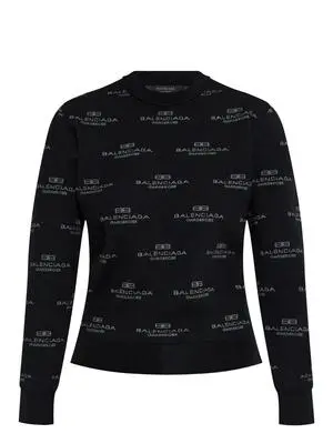 Balenciaga Sweater With Logo - Black
