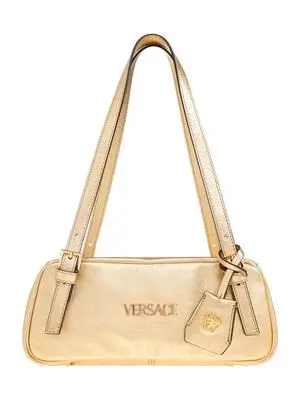 Versace Tag Bowling Shoulder Bag - Gold