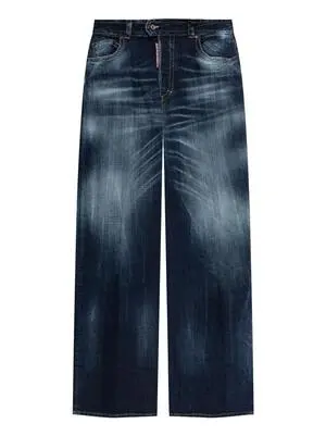 Dsquared2 Logo Jeans - Navy Blue