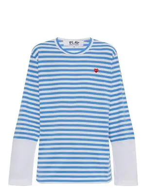 Play Comme Des Garcon Long-sleeve T-shirt - Blue