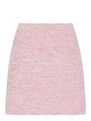 Balenciaga Tweed A-line Skirt - Pink