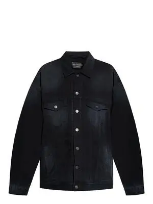 Balenciaga Loose-fit Denim Jacket - Black