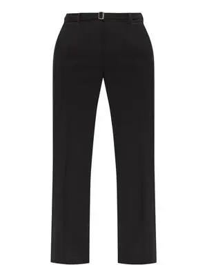 LANVIN Wool Trousers With Leg Stitching - Black