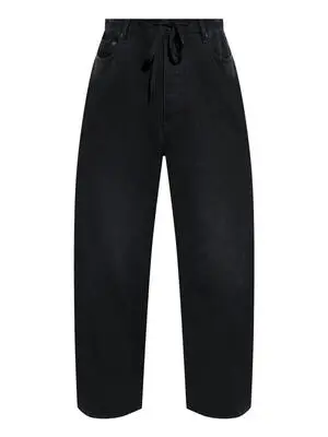 Balenciaga Wide-leg Denim Jeans - Black