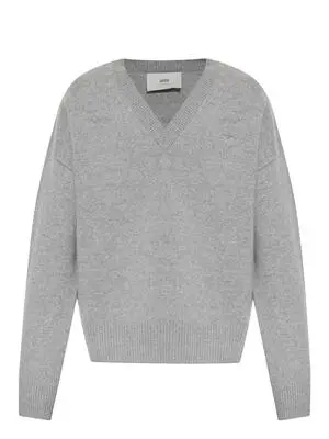 Ami Logo Sweater - Grey