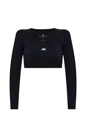Balenciaga Logo Sports Top - Black