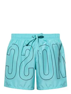 Moschino Logo Swim Shorts - Blue
