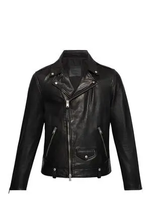 ALLSAINTS Milo Leather Biker Jacket - Black
