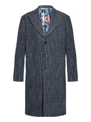 Etro Wool Coat - Navy Blue