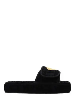 Versace Platform Slides - Black