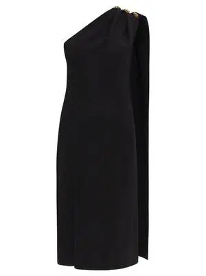 Bottega Veneta One-shoulder Midi Dress - Black