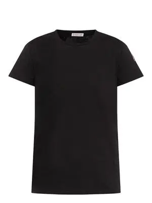 Moncler Cotton Crewneck T-shirt - Black