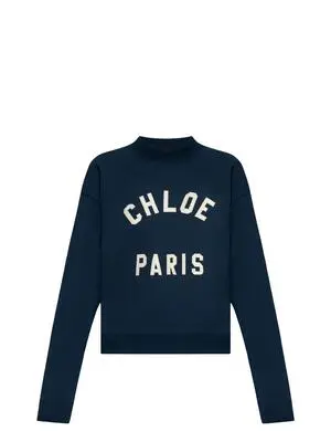 Chloé Logo Sweatshirt - Navy Blue