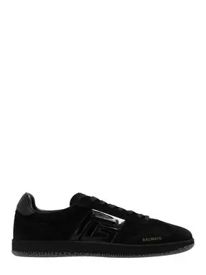 Balmain Suede Leather Sneakers - Black