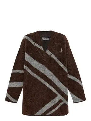 Attico Striped Wool Sweater - Brown