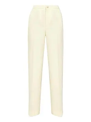 Moncler Creased Bootcut Trousers - Cream
