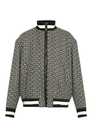 Balmain Reversible Monogram Bomber Jacket - Black
