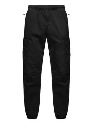 Stone Island Trousers With Logo - Black