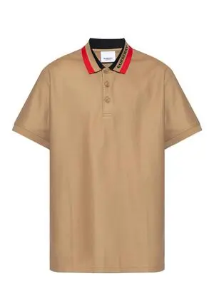 Burberry Polo Shirt With Logo - Beige