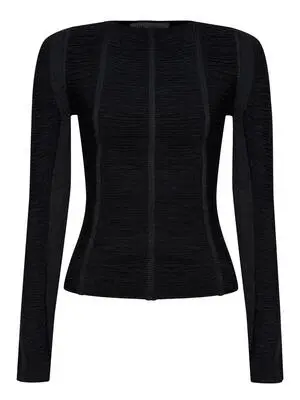 Attico Long-sleeve Top - Black