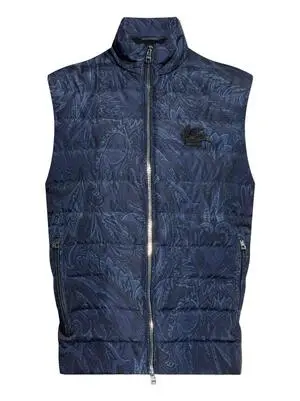 Etro Quilted Front Vest - Navy Blue