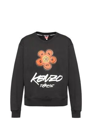 Kenzo Printed Cotton Sweatshirt - Black